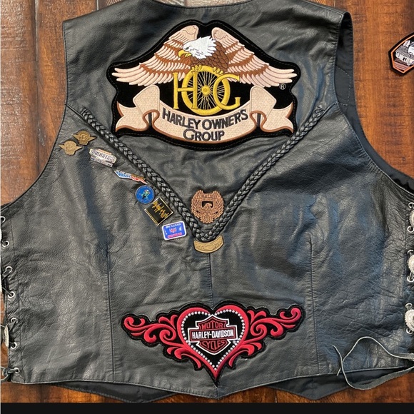 Harley-Davidson | Jackets & Coats | Mob Leather Vest With ...
